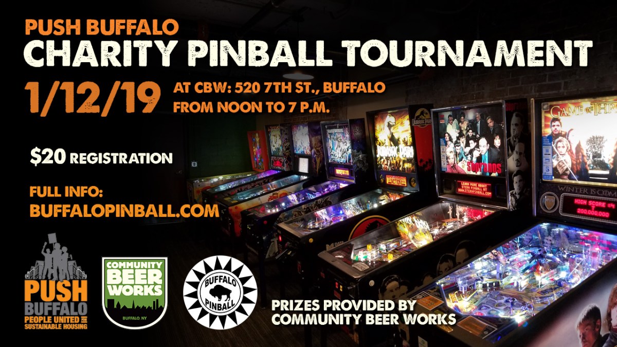 PUSH Buffalo Charity Pinball Tournament – 1/12/19 | Buffalo Pinball
